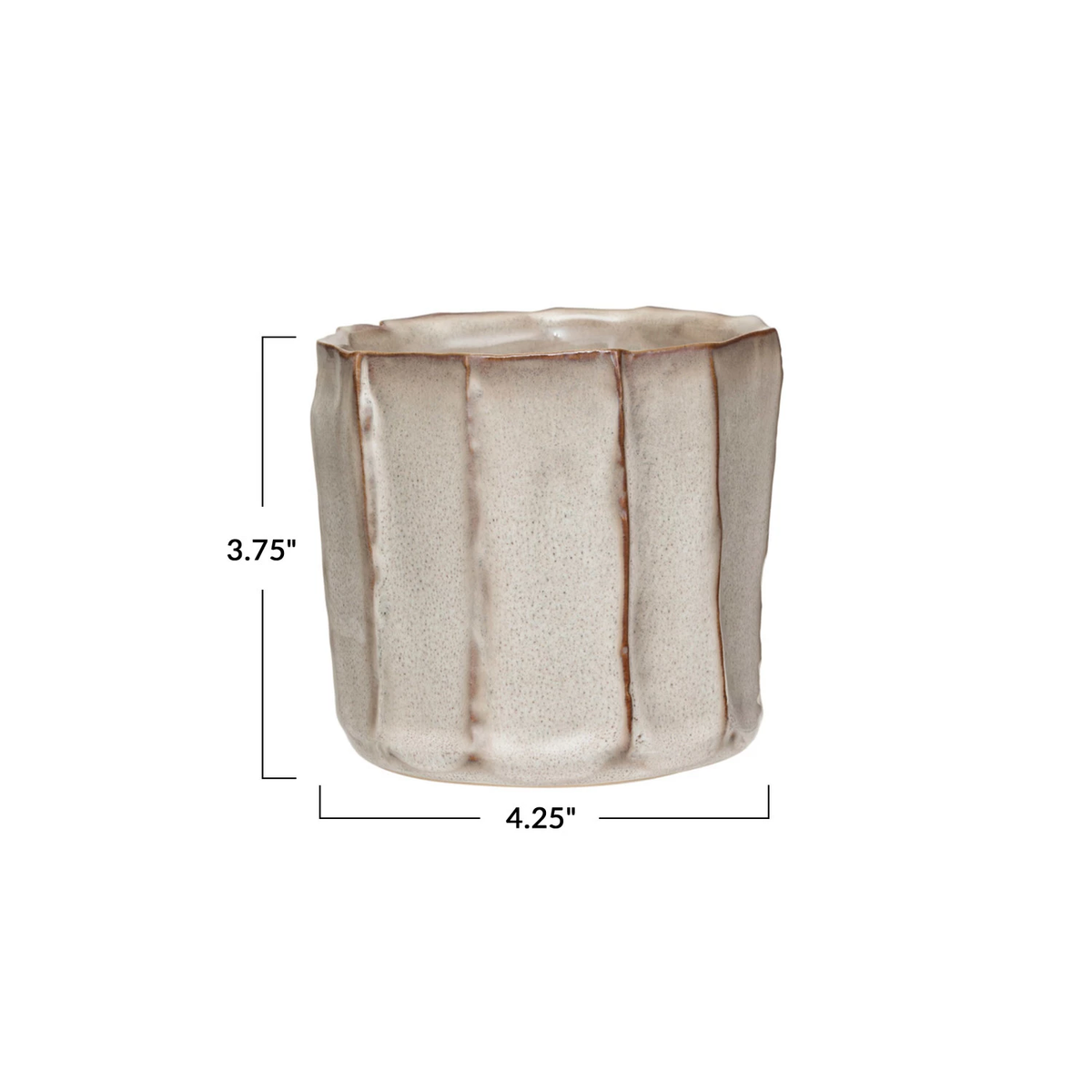 Stoneware Fluted Planter | FORD + ELM